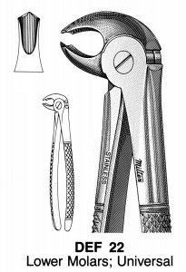 22 EXTRACTING FORCEPS