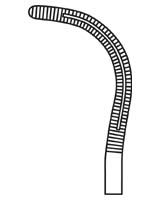 STILLE VESSEL CLAMP, DOUBLE CURVED JAWS WITH GROOVE, 23CM