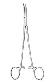 SAWTELL FORCEPS, 19CM, FULLY CURVED, CLOSED FINGER RINGS