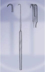 TRACHEAL RETRACTOR, 16CM, 2 PRONG, SHARP, NARROW