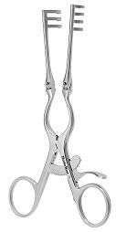 MEISTERHAND BECKMAN WEITLANER RETRACTOR, 5 1/2", BLUNT, 3 X 4 TEETH, WITH HINGED BLADES