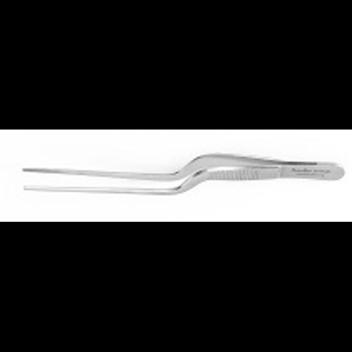 MEISTERHAND LUCAE EAR FORCEPS, 5 1/2", BAYONET SHAPE WITH SERRATED TIPS