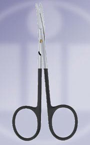 BLACK LINE KAYE SCISSORS, 11.5CM, CURVED