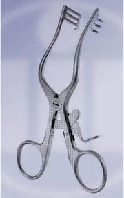 WEITLANER WULLSTEIN RETRACTOR, 3X3 SHARP PRONGS, 12MM DEEP, 13CM