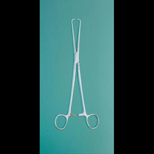 SCHROEDER BRAUN UTERINE TENACULUM FORCEPS, 9 3/4"