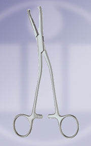 DINGMAN BONE HOLDING FORCEPS, 19CM, ANGLED TO SIDE