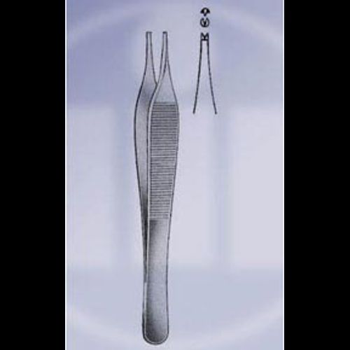 HUDSON EWALD TISSUE FORCEPS, 12CM, 1X2 TEETH