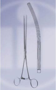 MAYO ROBSON GASTRO INTESTINAL FORCEPS, 25CM, CURVED
